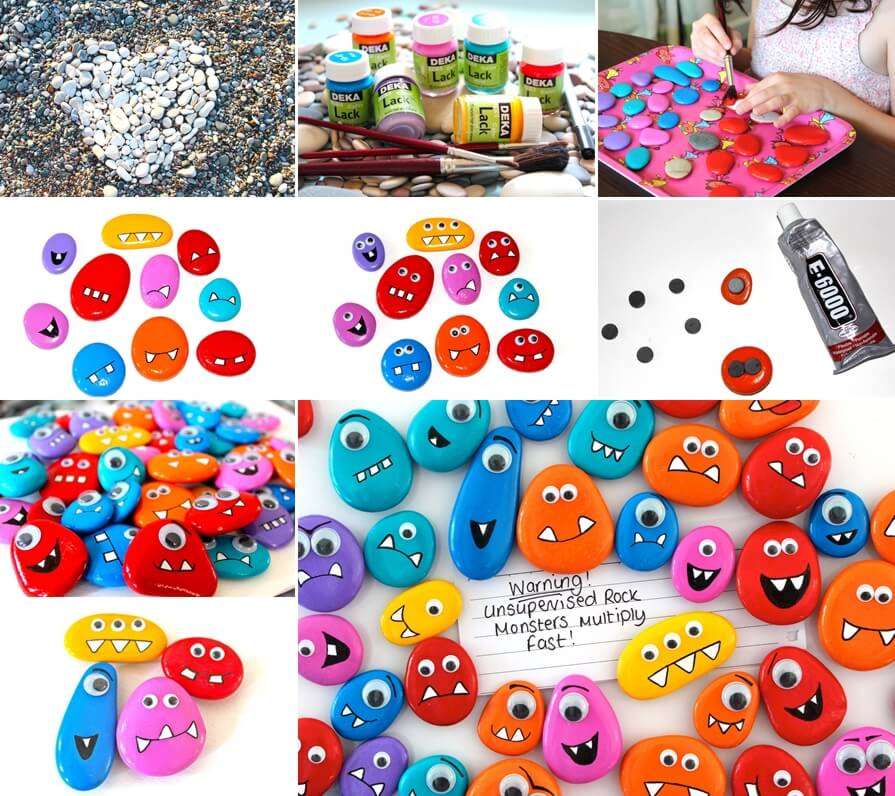 Make These Cool Rock Monster Magnets for Your Fridge